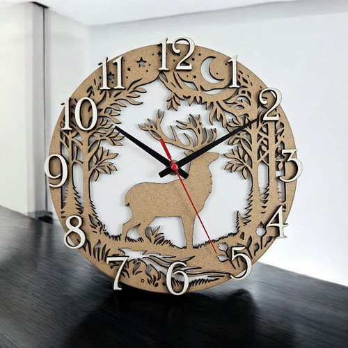 Wall Clock Deer (Digital download file) | YreArt