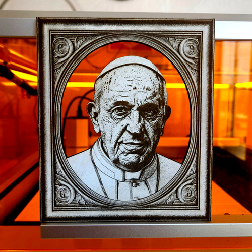 Pope Francis Frame 3D Illusion Laser Engraving Design (Digital Item ...