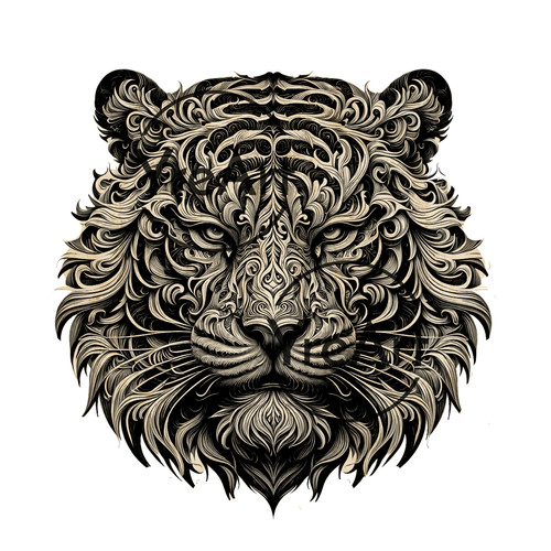 Tiger 3D Illusion Laser Engraving Design (Digital Item) | YreArt