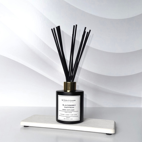 Blackberry Saffron Reed Diffuser | Lit Wickz and Crystals