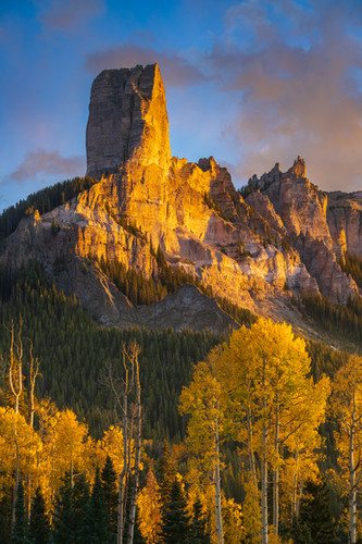 Chimney Rock Photo | San Juan Mountains Fall Colors Landscape