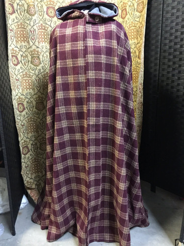 Full length Italian wool cloak for everyday wear with fleece lined hood ...