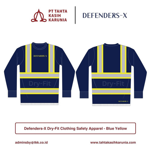 Defenders-X Dry-Fit Clothing Safety Apparel - Blue Yellow | Tahta Kasih ...