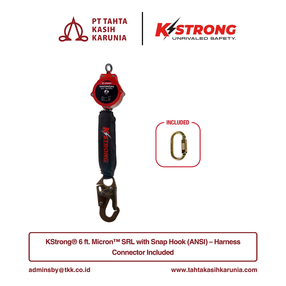 KStrong® 6 ft. Micron™ SRL with Snap Hook (ANSI) - Harness Connector ...