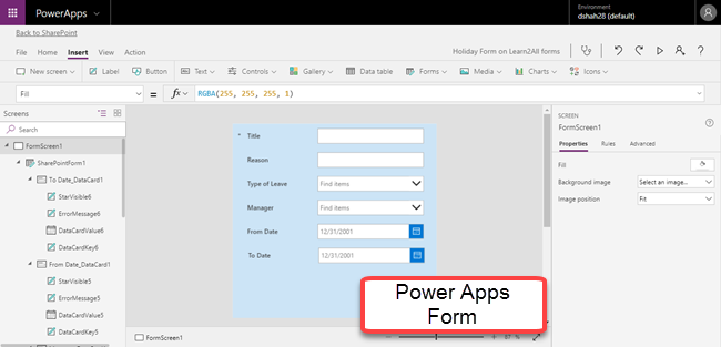 Customize New Form Edit Form And Display Form In Modern Sharepoint Page Using Powerapps 