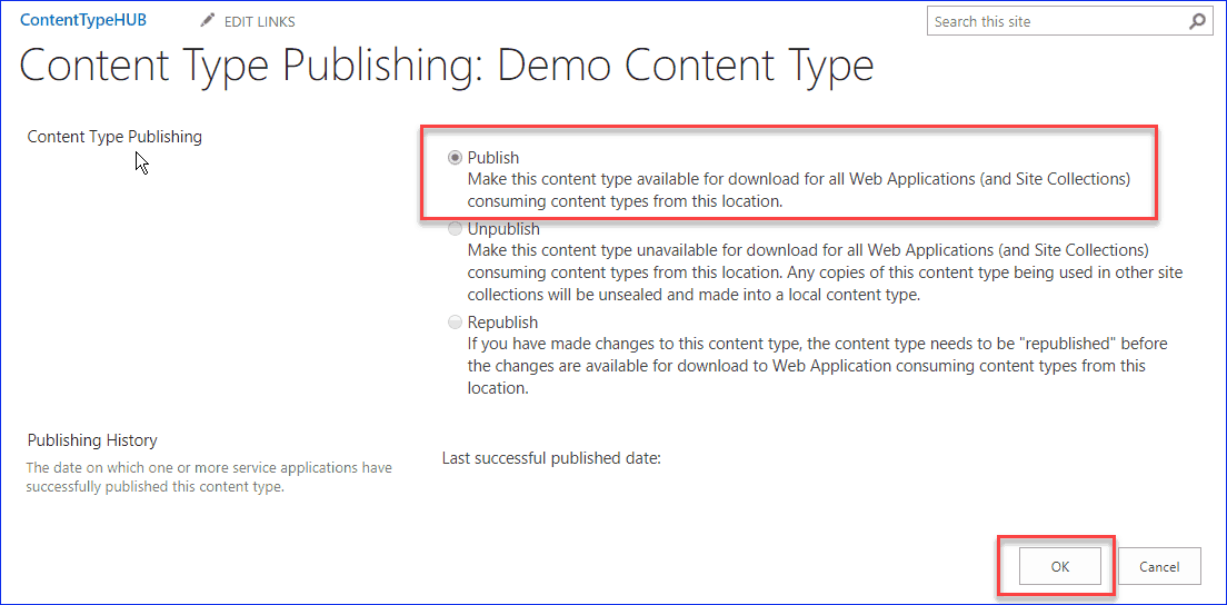 How to Create and Use Content type hub in SharePoint Online