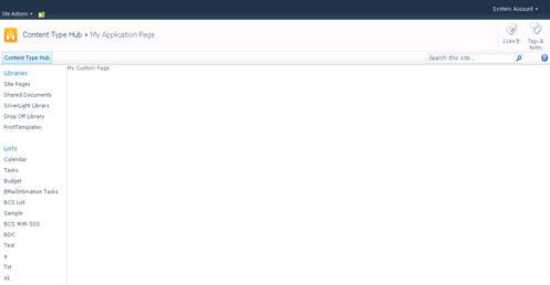 How to create custom SharePoint 2010 Application Page using Visual Studio 2010