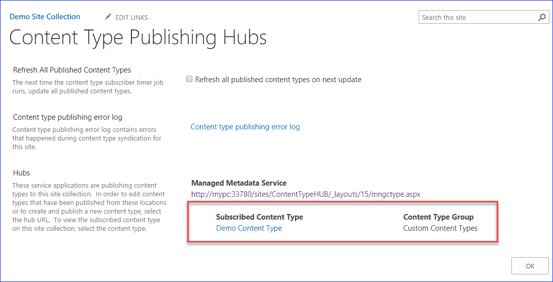 How to Create and Use Content type hub in SharePoint Online