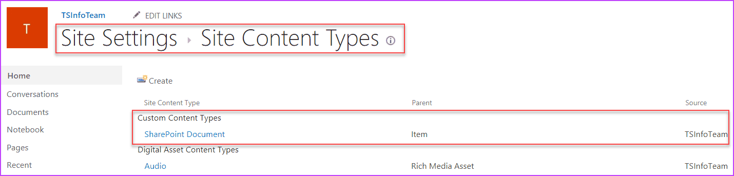 How to Create and Use Content type hub in SharePoint Online