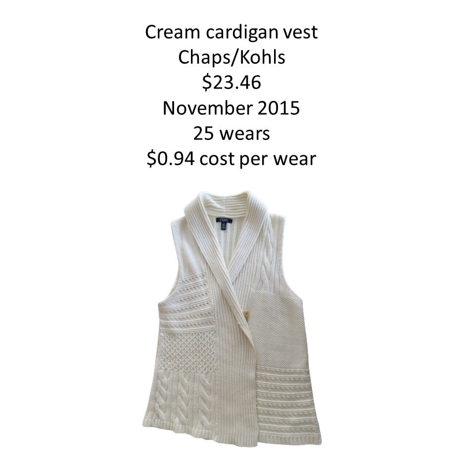 Inside My Wardrobe: Cream Vest Purchased in 2015 That I Still Wear + A ...