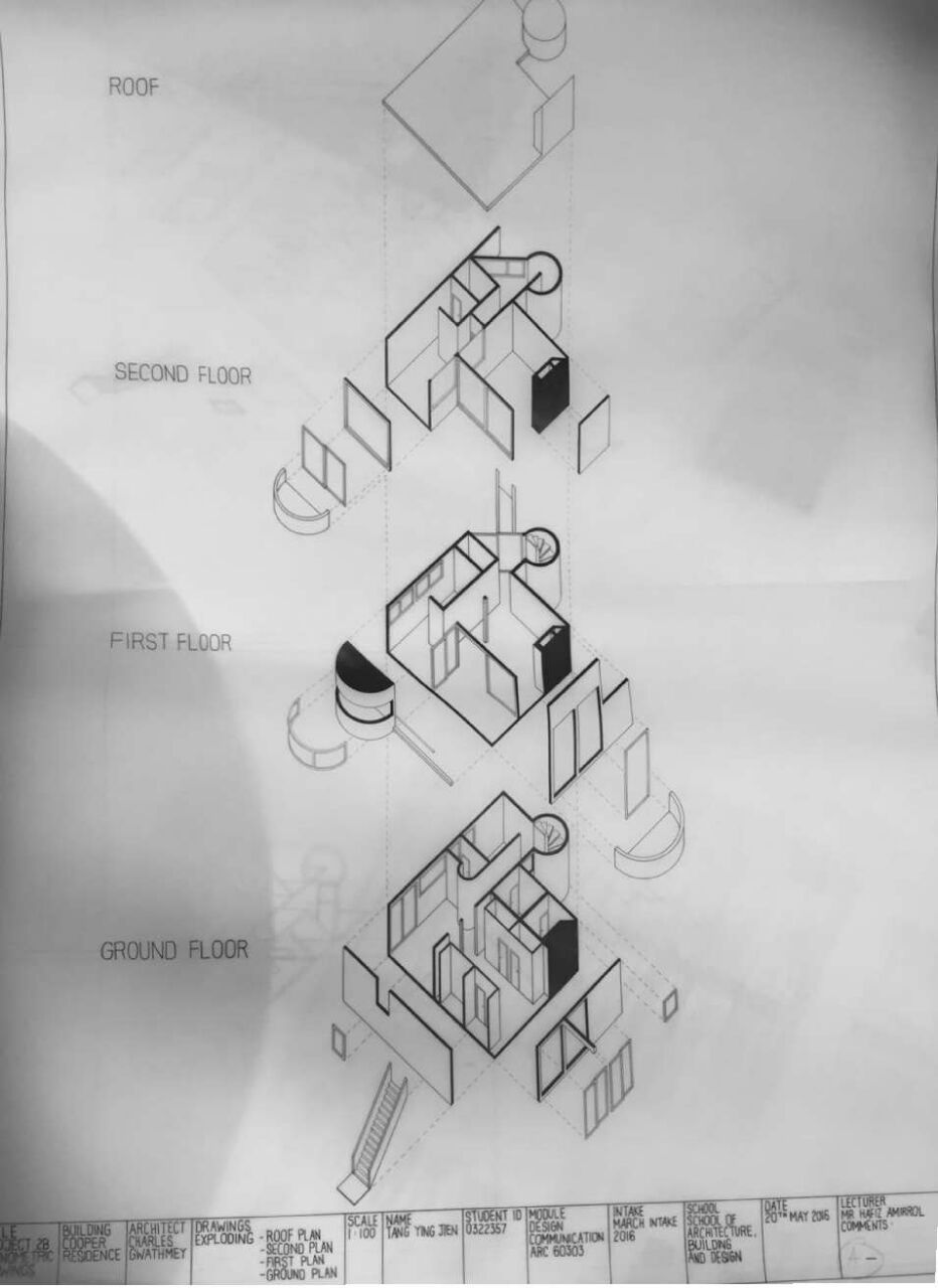 Exploded house plan drawing - asosong