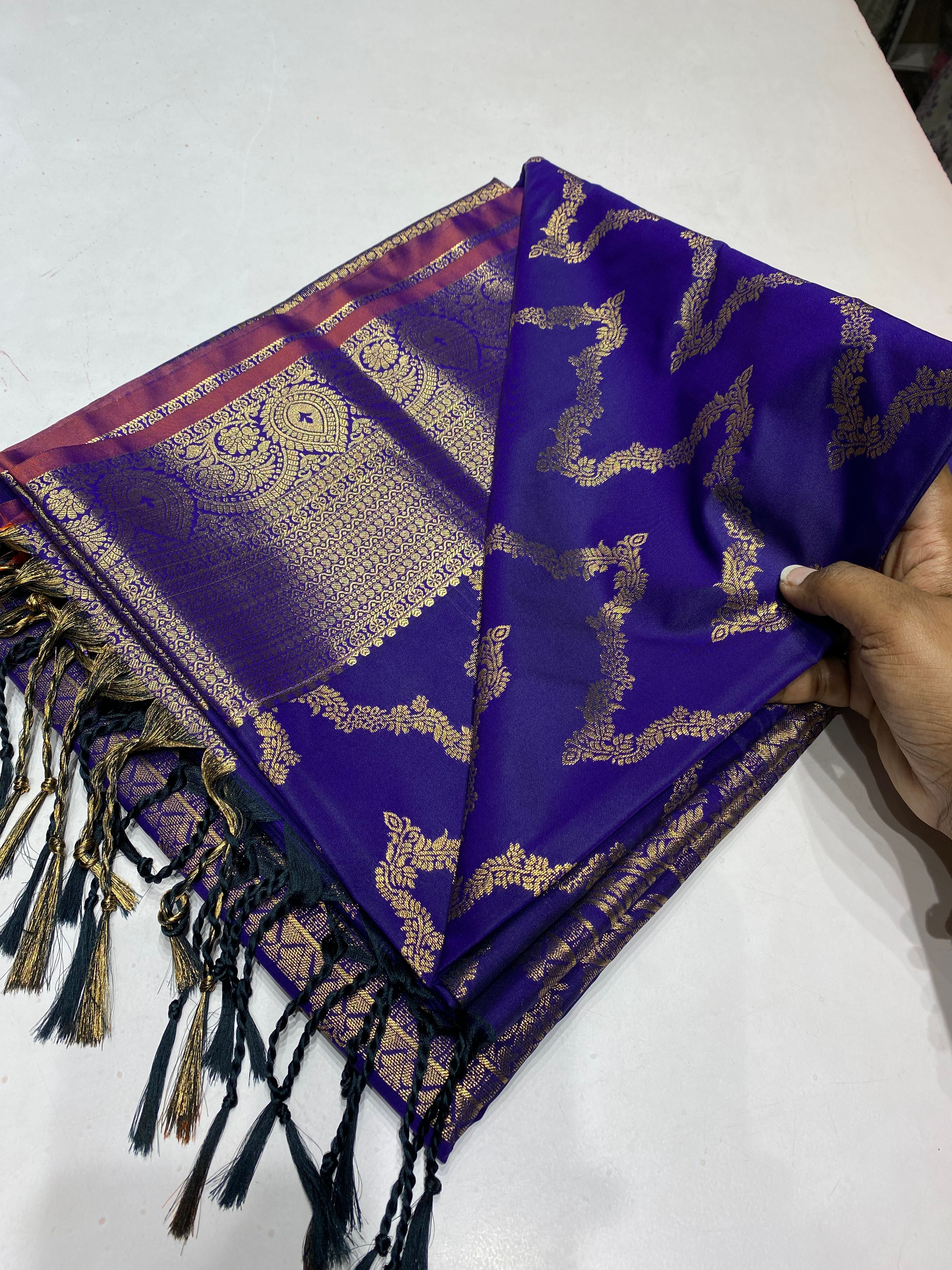 Adhira - Blue Violet Muhurtham | Thaaragai Clothing