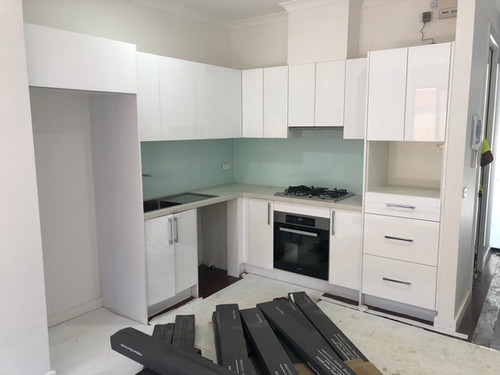 Polyurethane Gloss White Kitchen Cabinet Module No 24151 | oleahome