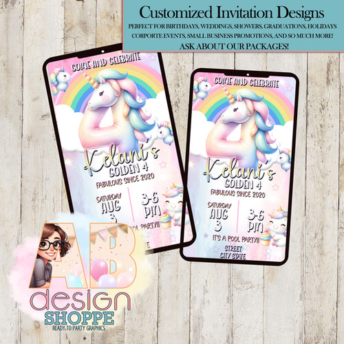 Custom Invitation Digital Design | ABdesignShoppe