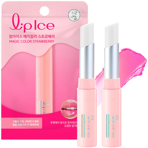 Mentholatum Lip Ice Magic Color Lip Balm Strawberry | Velvet Korea