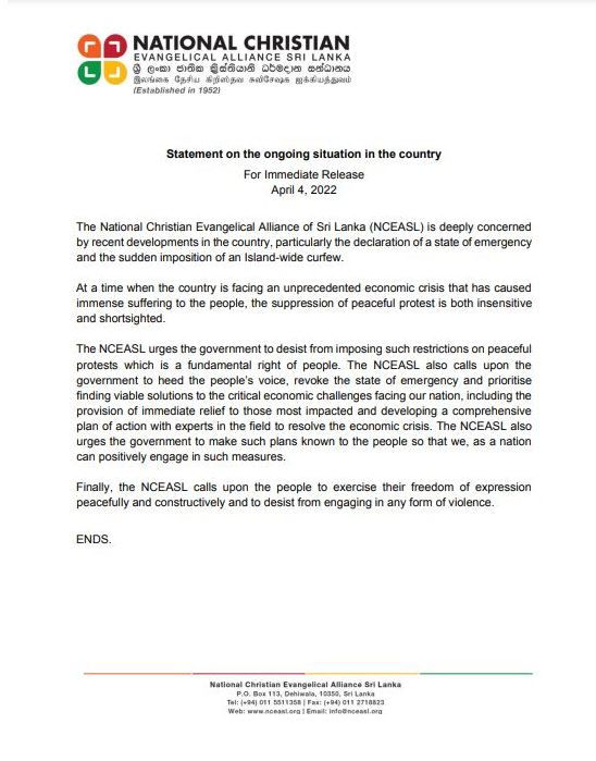 Our Statement on the Ongoing Situation in the Country