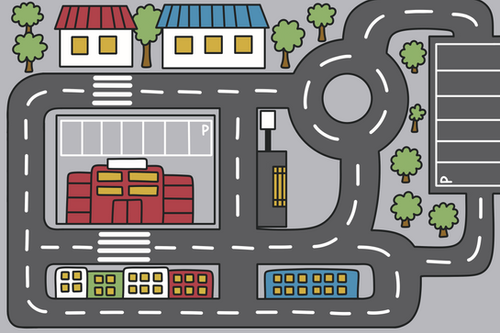 The Car Game - Town Map | Crafty Case Kids
