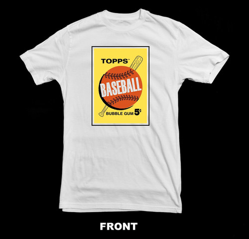 Topps Vintage Baseball T Shirt | Topps Bubble Gum Card