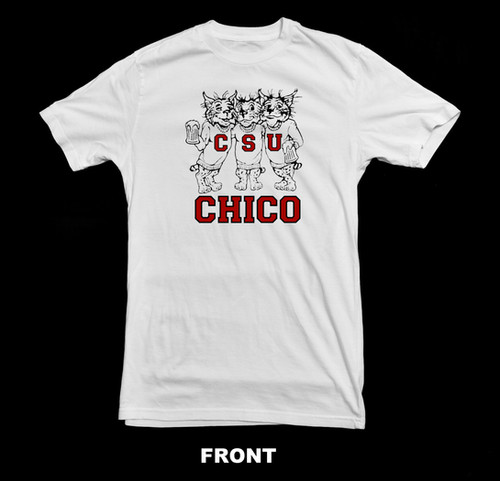 Chico State T-Shirt | Three Beer Drinking Wildcats Shirt