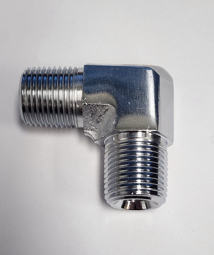 3/8 - 3/8 Elbow (Chrome) | Red's Hydraulics LLC