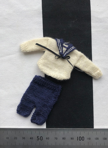 Knitting pattern - Boys sailor suit | Dolls House Draper