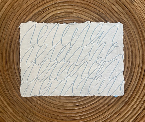 Cursive Blue + White I | Jenner McGinn Studio