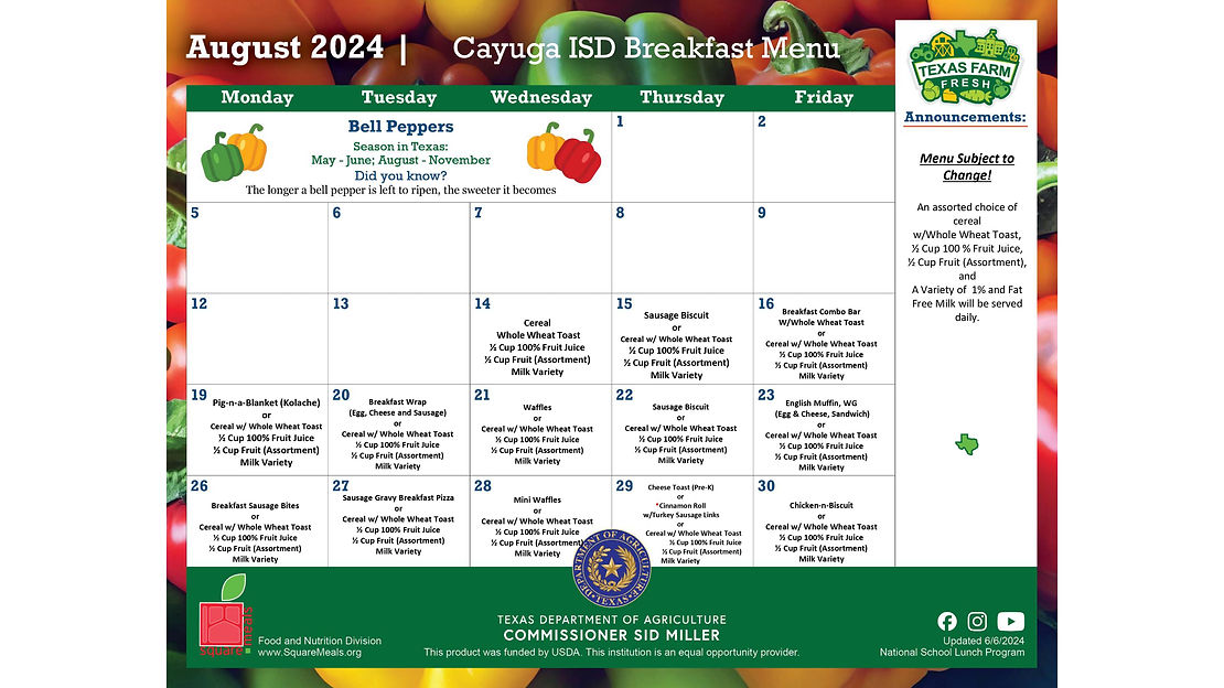 Nutrition | CAYUGA WILDCATS