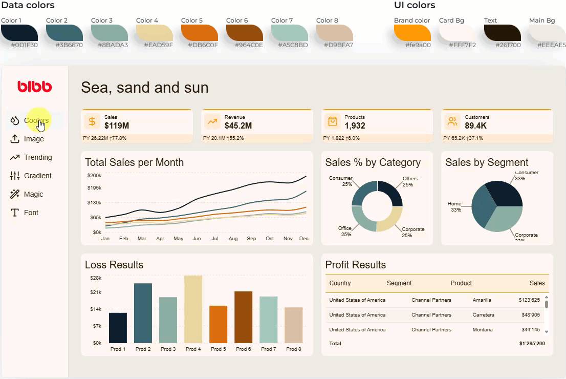 Power BI JSON Report Theme Generator by BIBB
