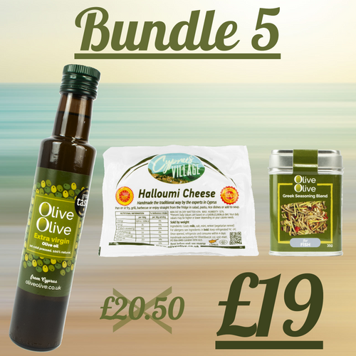 Bundle 5 | Extra Virgin Olive Oil, Greek Seasoning Blend & Cyprus Village Halloumi Cheese ...