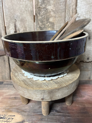 Vintage /Antique Stoneware Crock Bowl | Welcome!