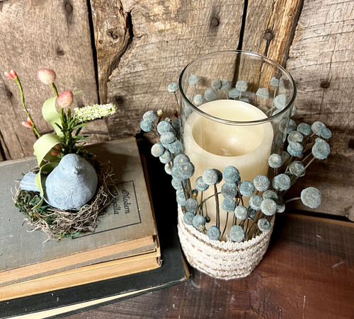 Spring Glass Candle Holder/Vase (candle not included ) | Welcome!