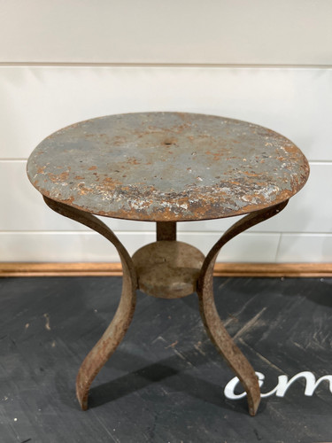 Antique Primitive Milking Metal Three Legged Stool | Welcome!