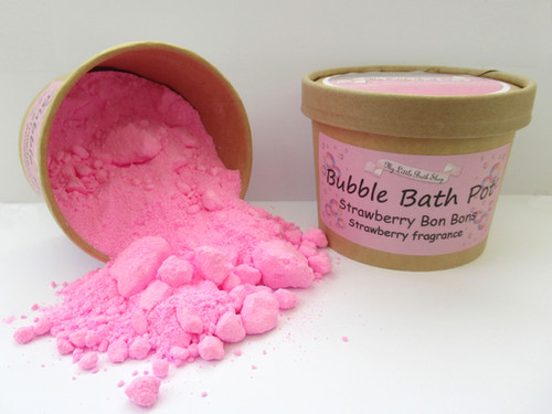 6 x Strawberry Bon Bons Wholesale Bubble Bath Pot by My Little Bath Shop