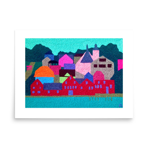 Moon town - 18"x 24" | Alison Mitchell art