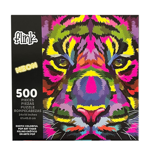 Rompecabezas Felino Exotico Arte Pop Neon 500 Piezas Flink | flinkmex
