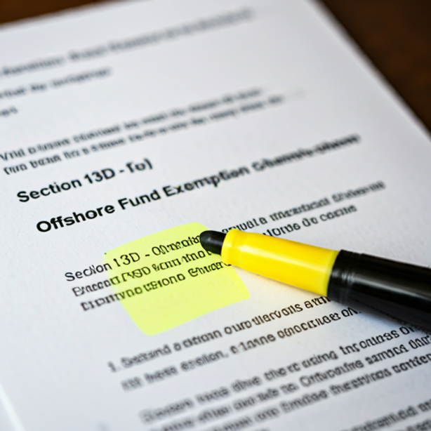 Section 13D – Offshore Fund Exemption Scheme