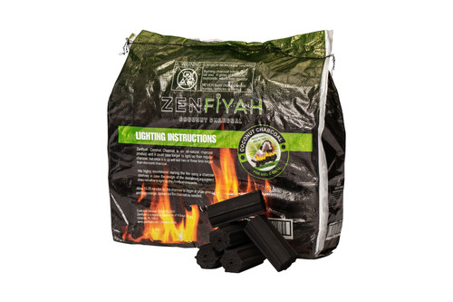 Coconut Charcoal Hexagonal Briquette 40 lbs. | ZENFIYAH