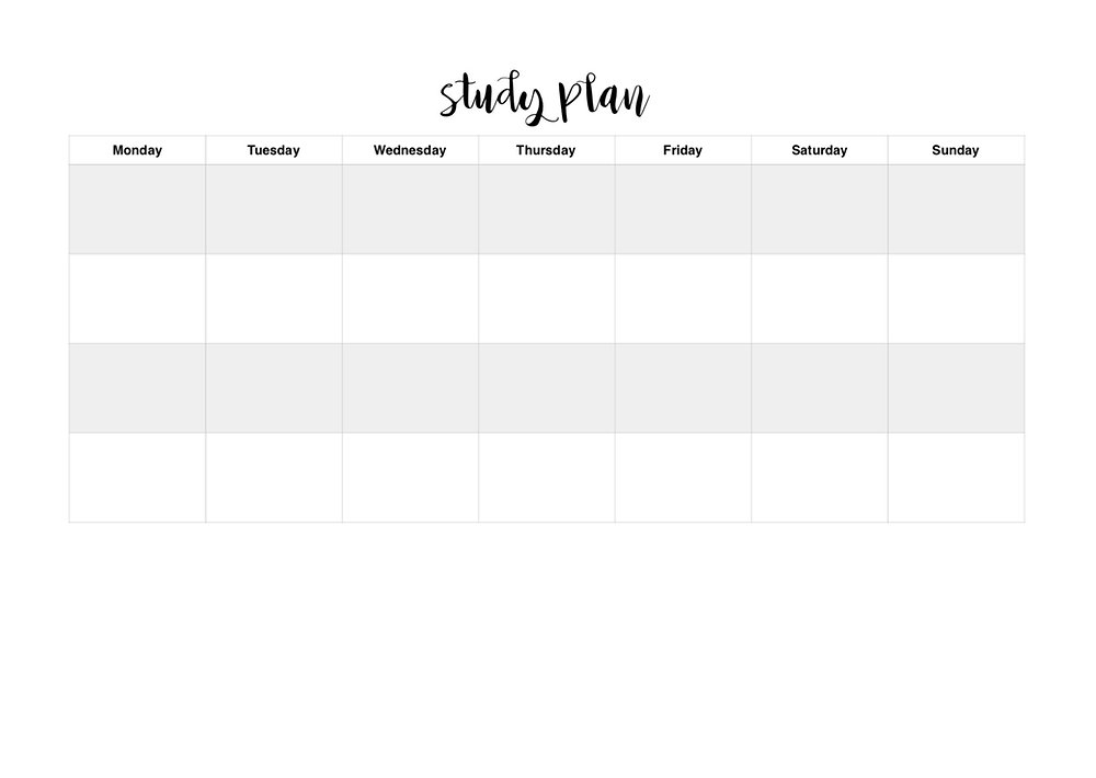 An Effective Study Plan