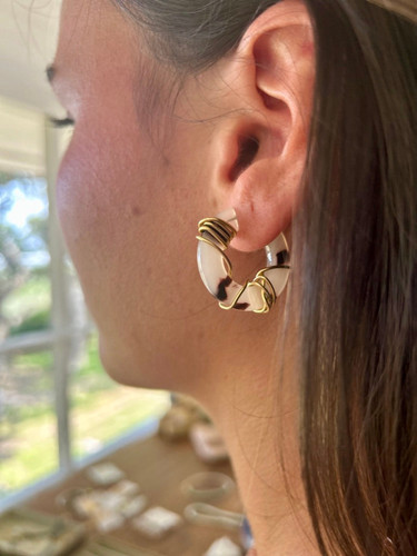 Tortoise Wire Wrapped Hoops by J. Melissa Designs | Local Love CHS