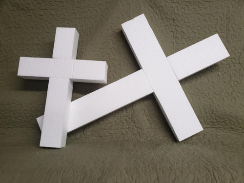 36" Styrofoam Cross | Ceramic Classroom
