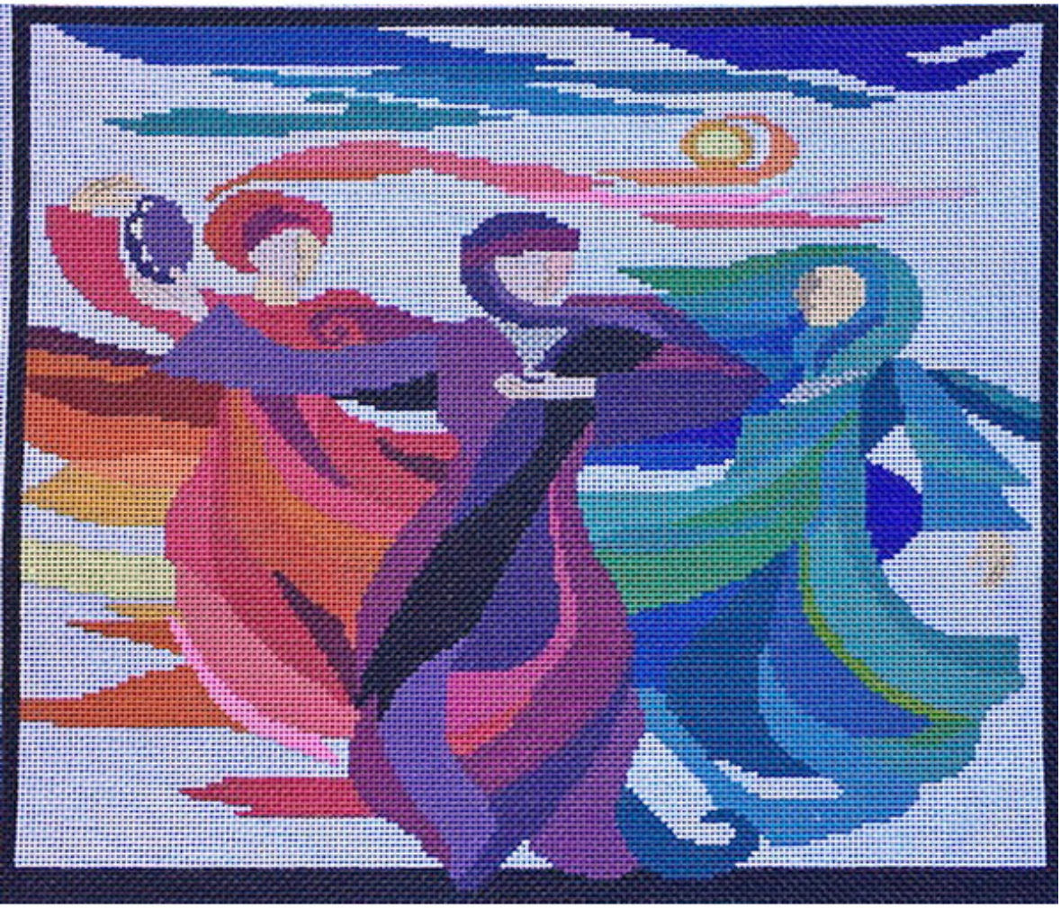 Dancing Miriam With White Background by Bracha Lavee | The Needlepoint ...