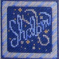 Shalom Hanukkah Mini Square by Associated Talents | The Needlepoint Gallery