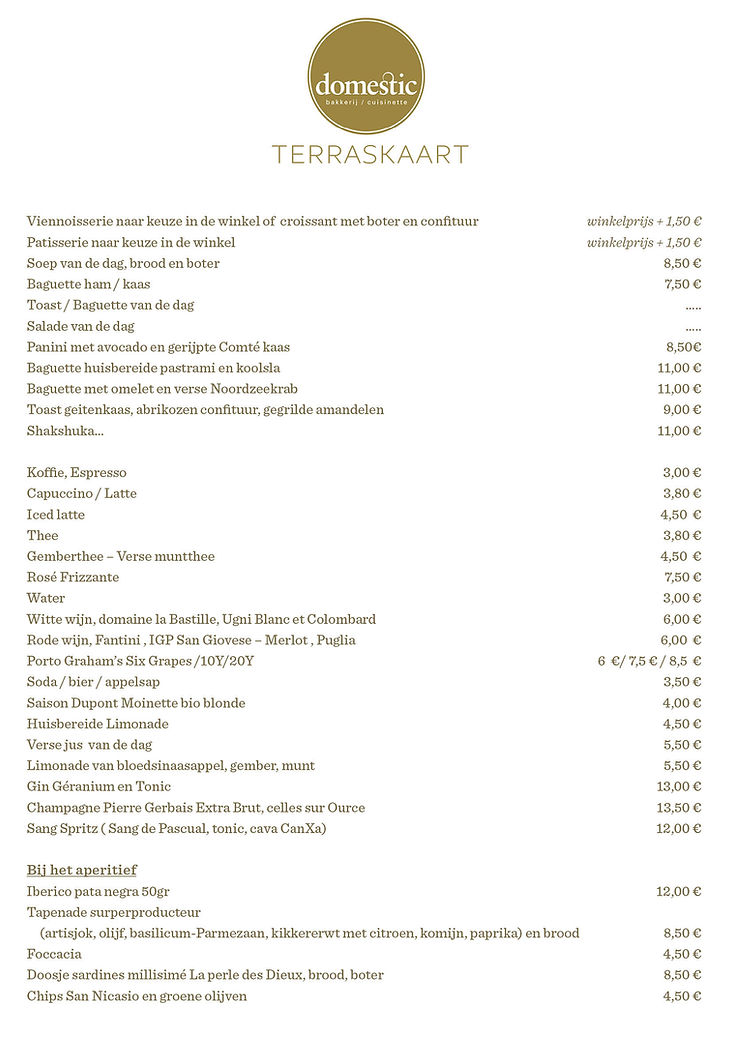 MENU | domestic