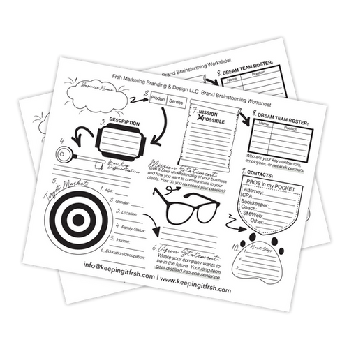 The Brand Brainstorm Worksheet | FRSH Marketing Branding & Design, LLC