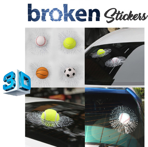 Car Stickers crazy ball broken design scratch - IGTuningAccessories Car ...