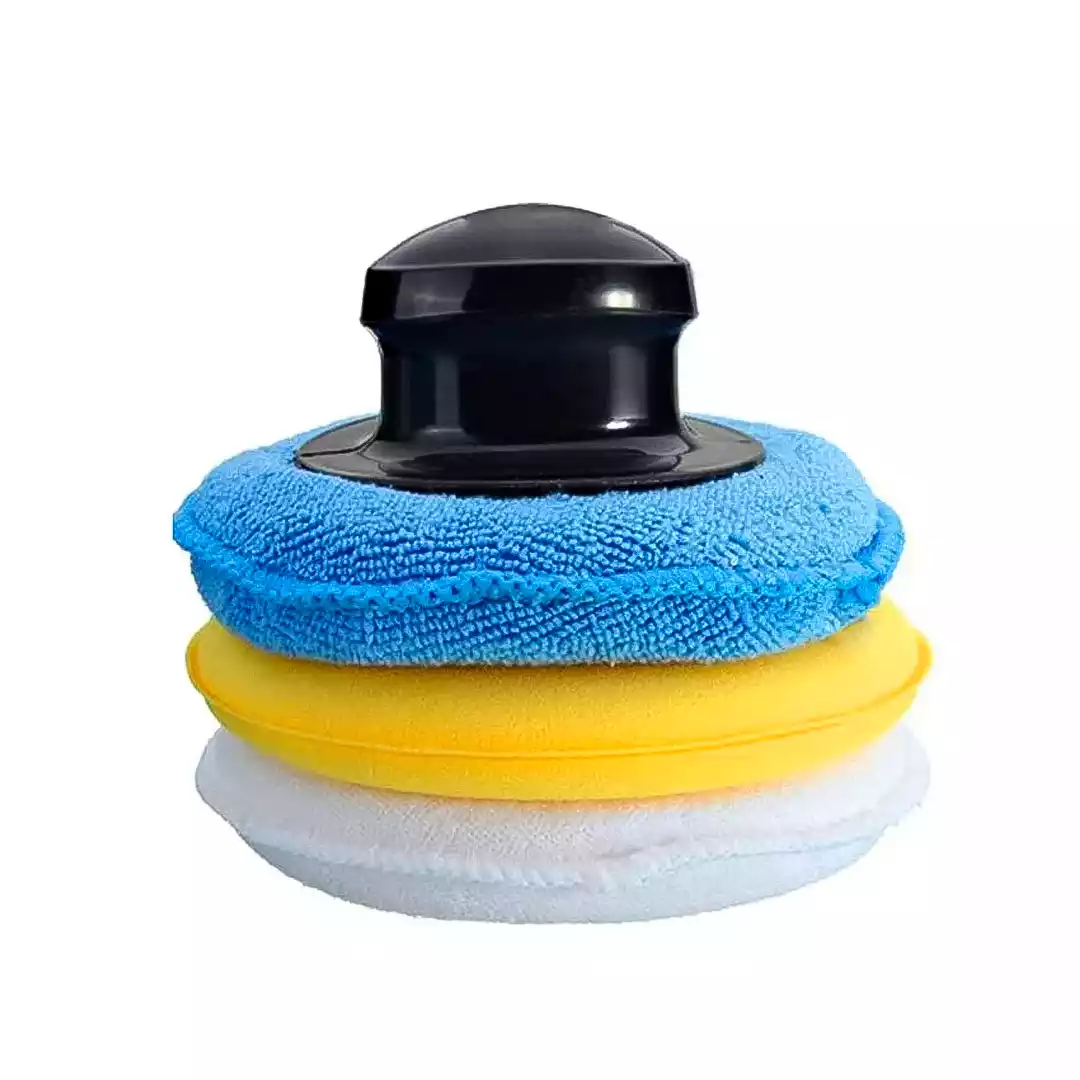 Polish Sponge 3 pcs High-Density Polishing Waxing Sponge Set Microfiber ...