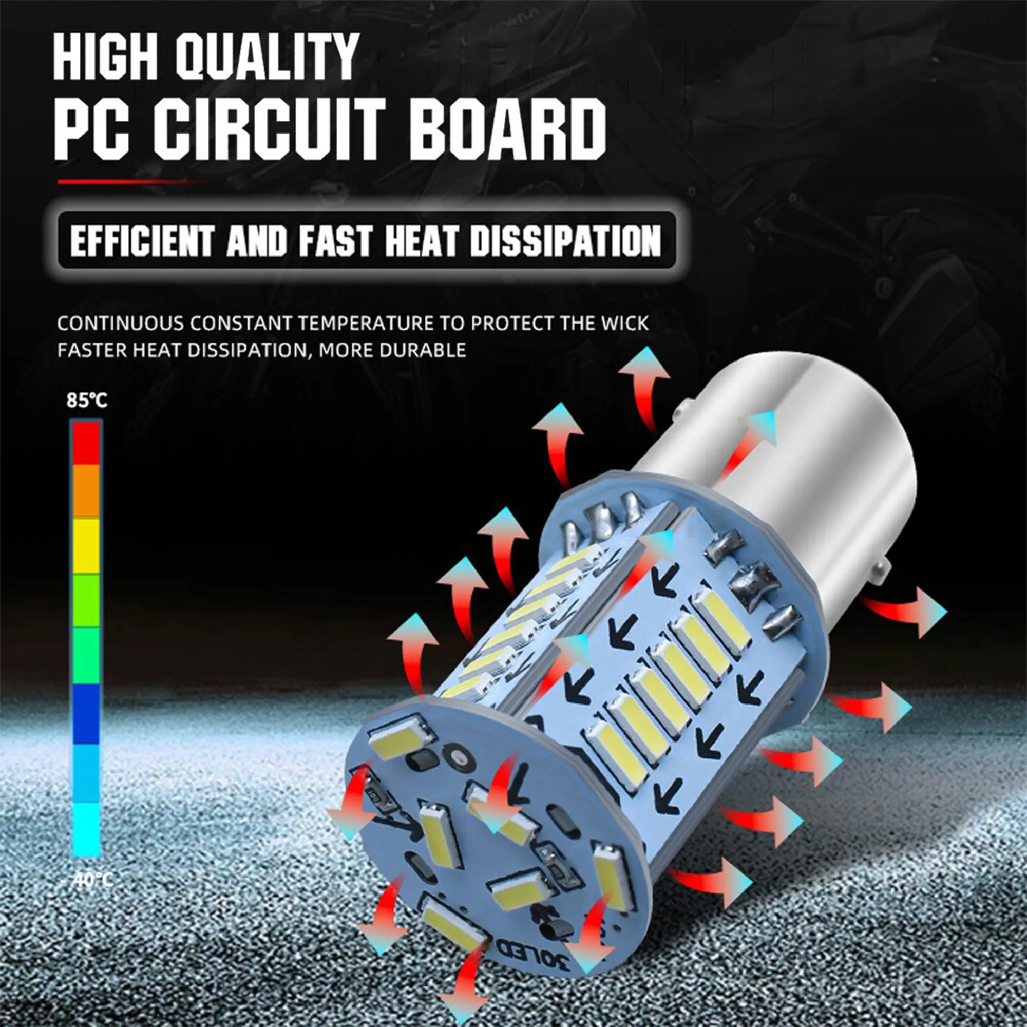 1157 LED Double Contact 30 Leds White Flasher - IGTuningMiami Car ...