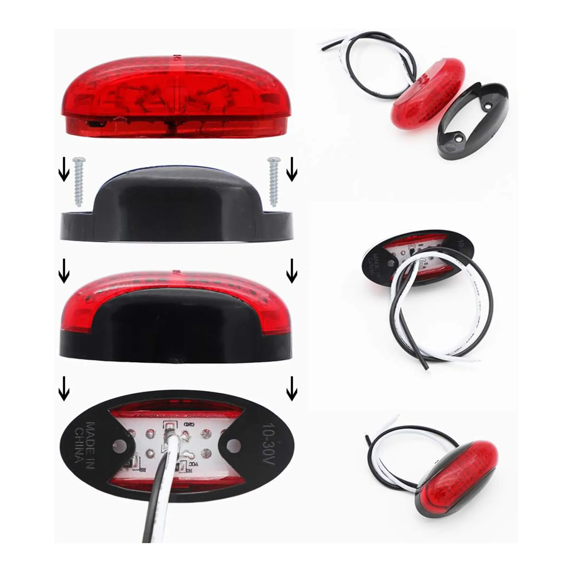 Led Truck Headlight Red 2 Pcs Igtuningaccessories Car Accessories
