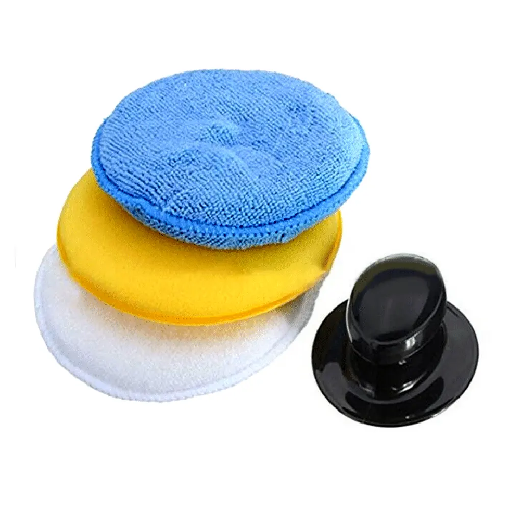 Polish Sponge 3 pcs High-Density Polishing Waxing Sponge Set Microfiber ...