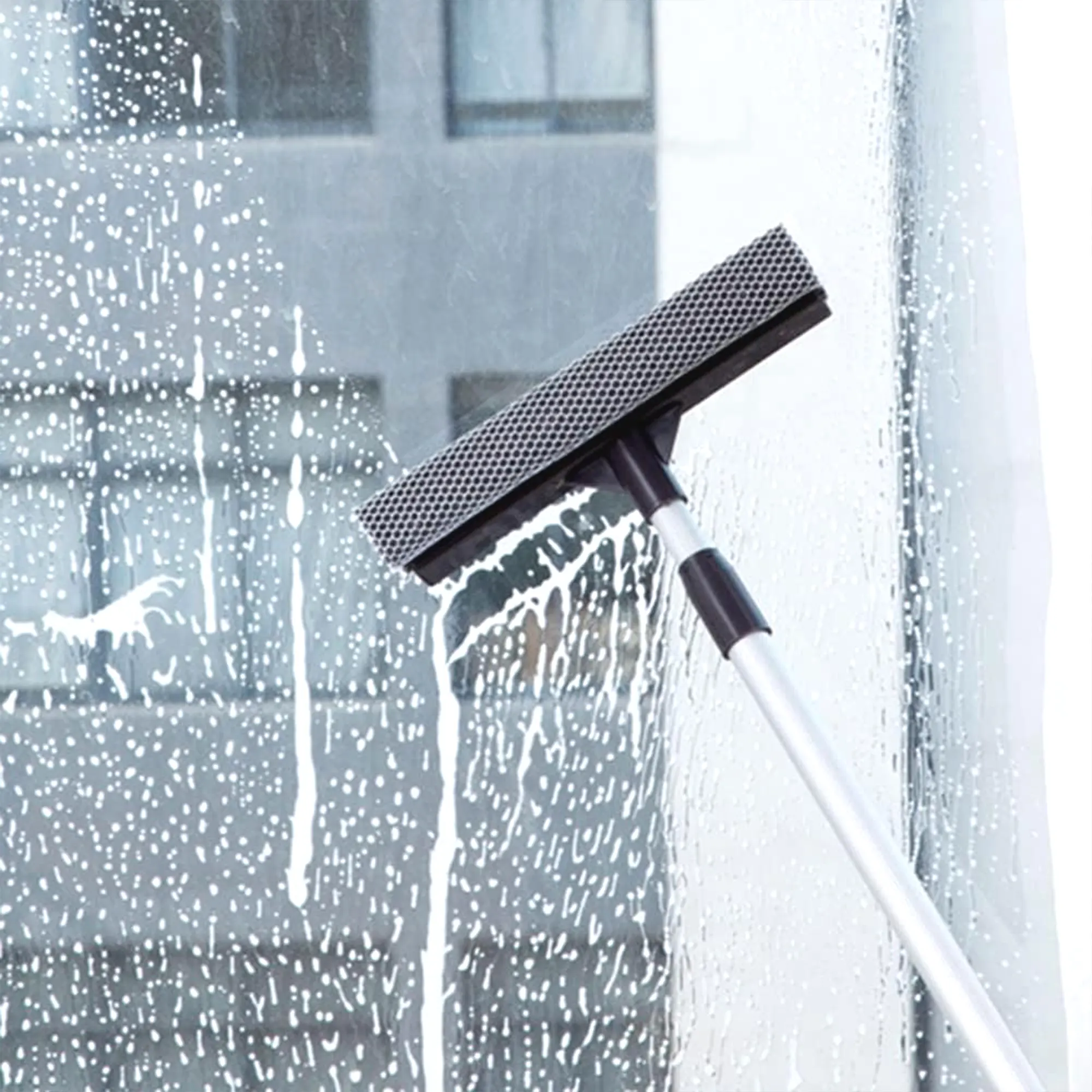 Squeegee large Window Cleaner, Long Handle Telescopic Brush for Glass ...